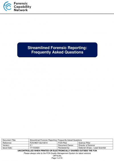 FCN-MGT-GUI-0014 SFR - Frequently Asked Questions v2.1 | FCN